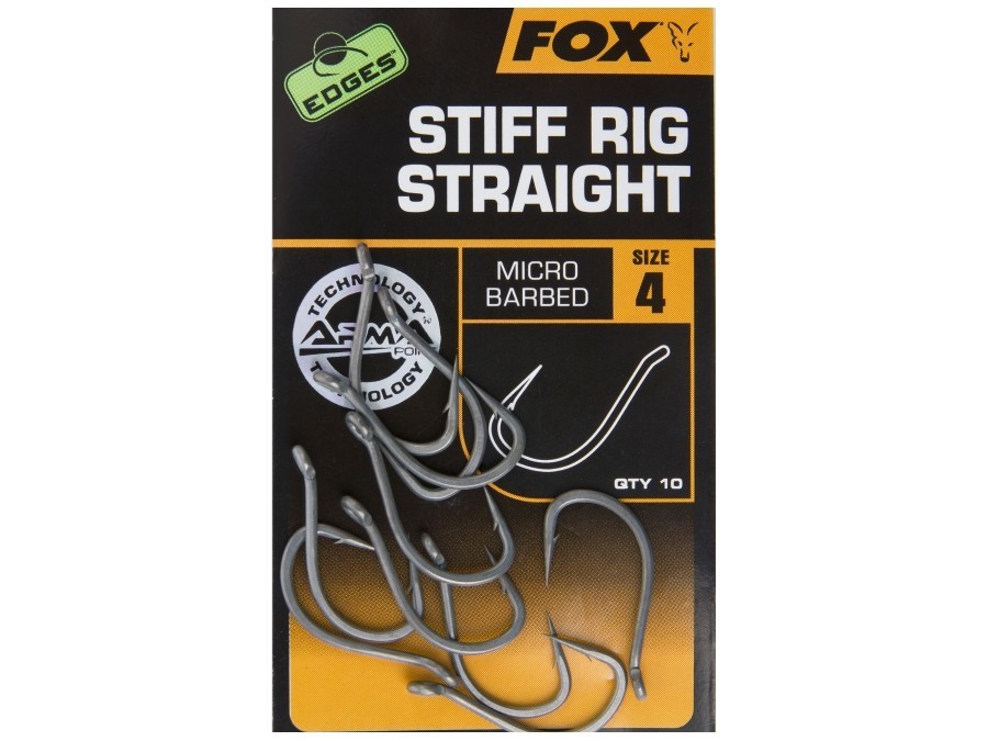 FOX Hameçons Carp EDGES Stiff Rig Straight - Hameçons Carpe - Magasin ...