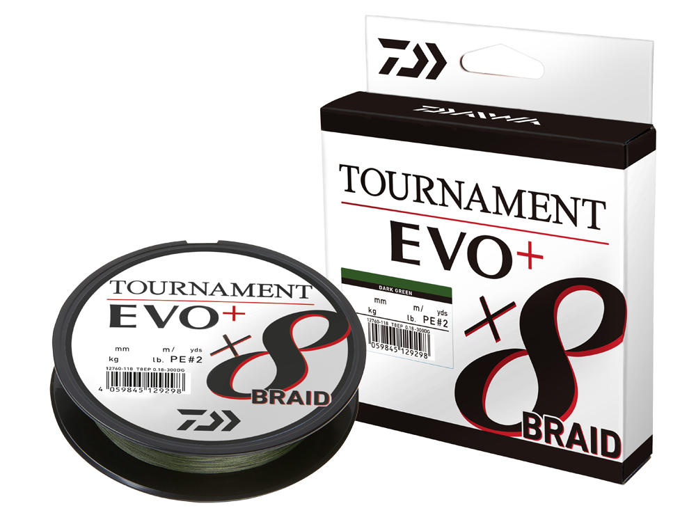 Daiwa Tournament X8 Braid Evo+ Dark Green - Tresse carnassier - Magasin de peche PREDATEUR-PECHE
